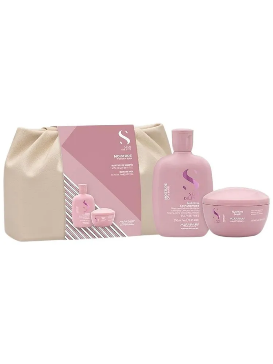 Набор Alfaparf Milano Semi Di Lino Moisture Duo Set: шампунь, 250 мл + маска, 200 мл