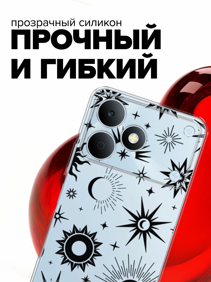 Чехол на Realme Note 80 / Реалми Нот 80 с принтом Небесные светила — фото 1