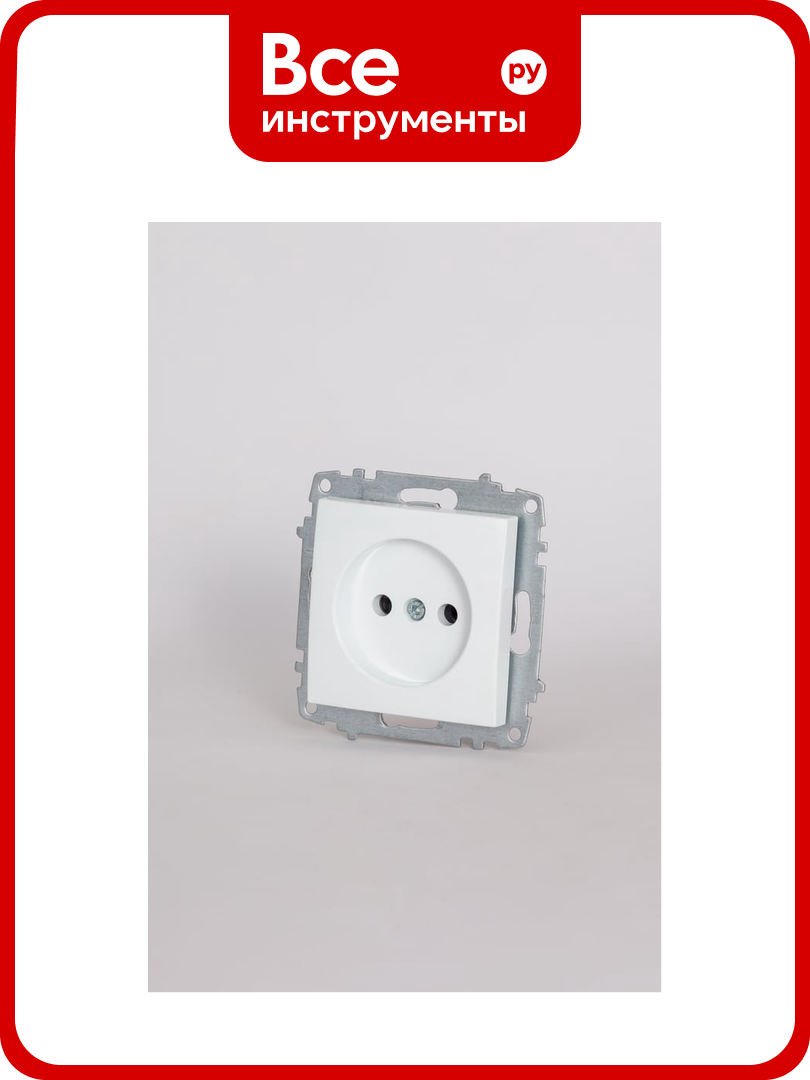 Розетка без заземления Elbi Zena Vega белоснежный M+K 609-015600-215, механизма