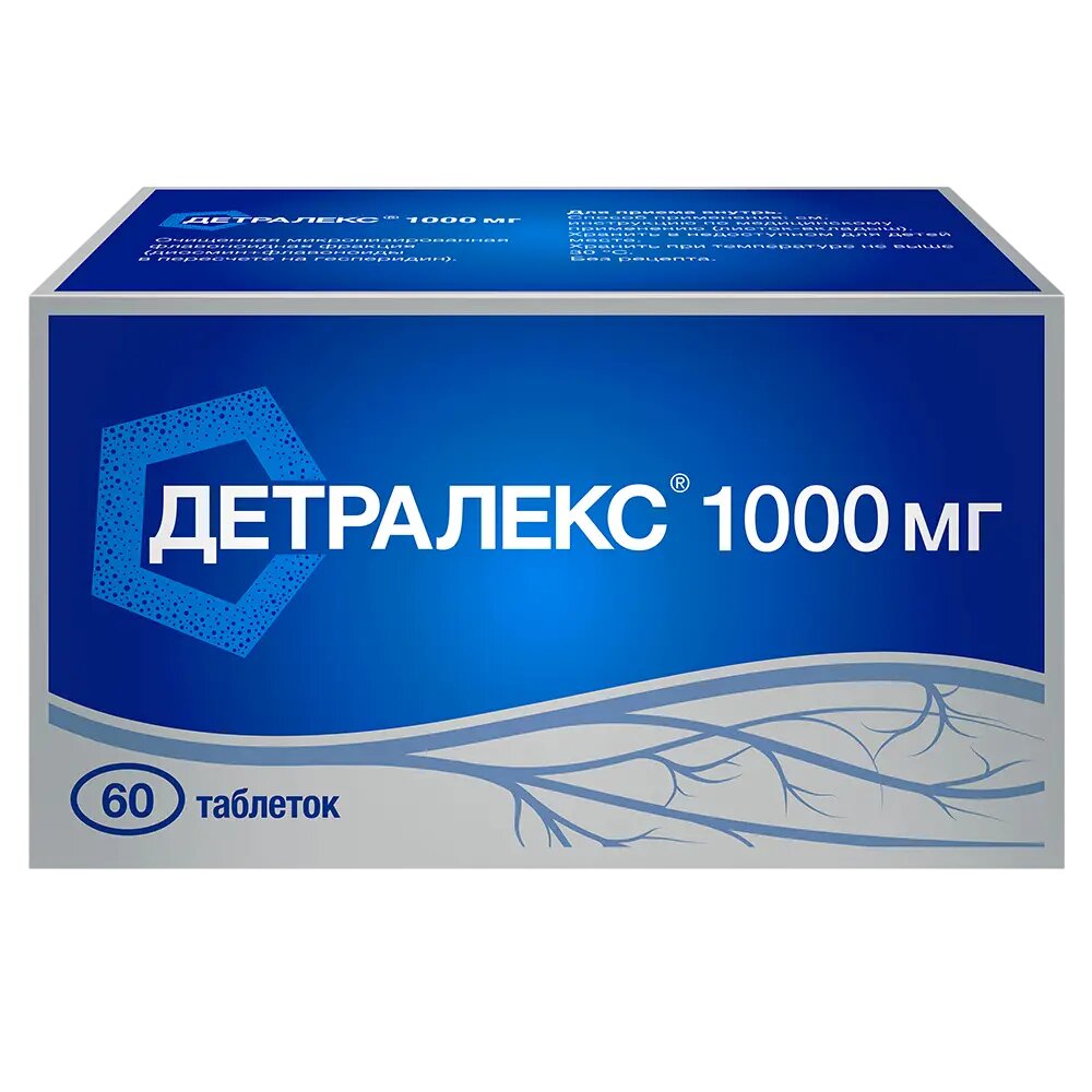 Детралекс таблетки покрыт. плен. об. 1000 мг 60 шт