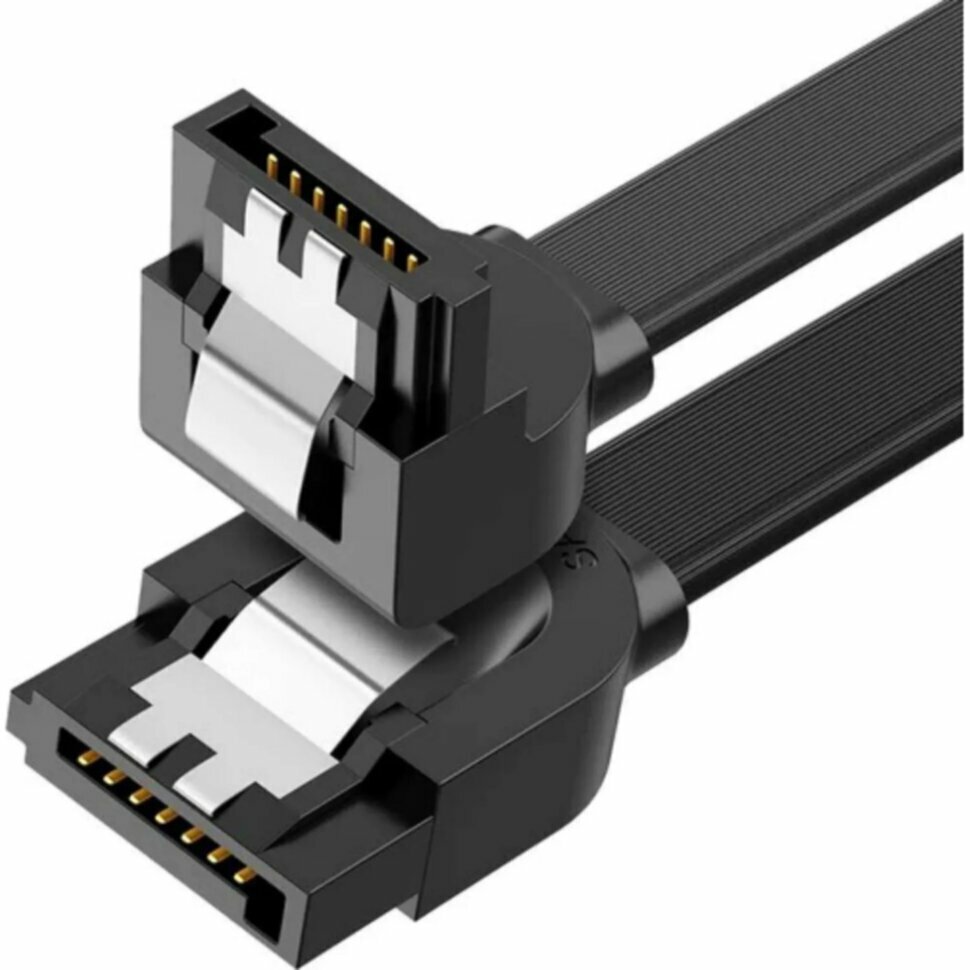 Кабель угловой UGREEN US217 (30797) SATA 3 Data Cable 90 угол. 0,5м черный, 2418858