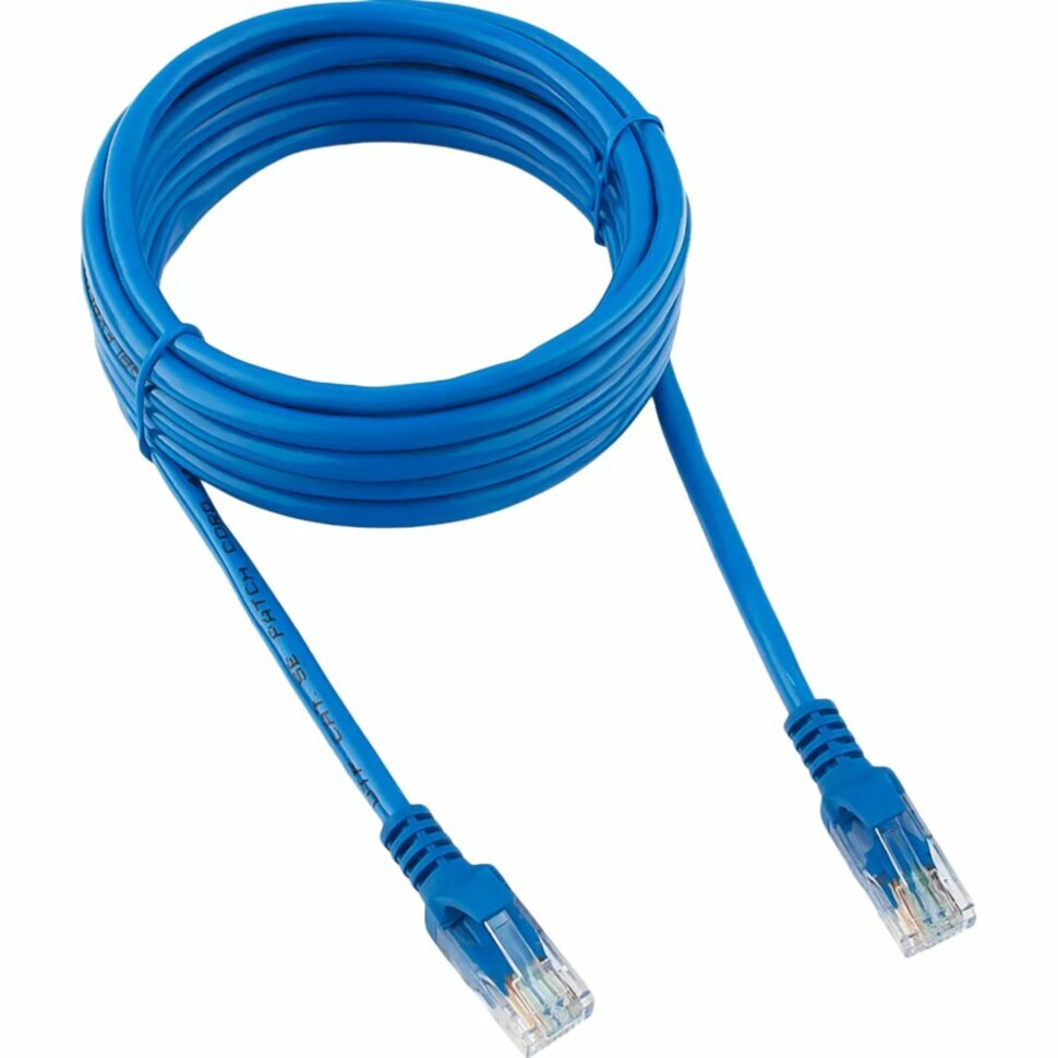 Патч-корд UTP Cablexpert PP10-3M/B кат.5e, 3м, литой, (синий), 1114332
