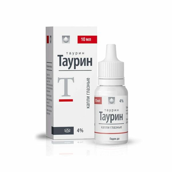 Таурин капли глазные 4% 10мл