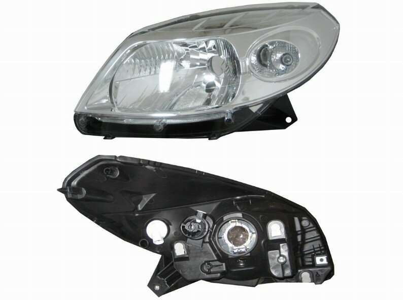 Фара SAT ST-551-1171L Renault Sandero 09-14 слева/ Галоген/ Ручная регулировка