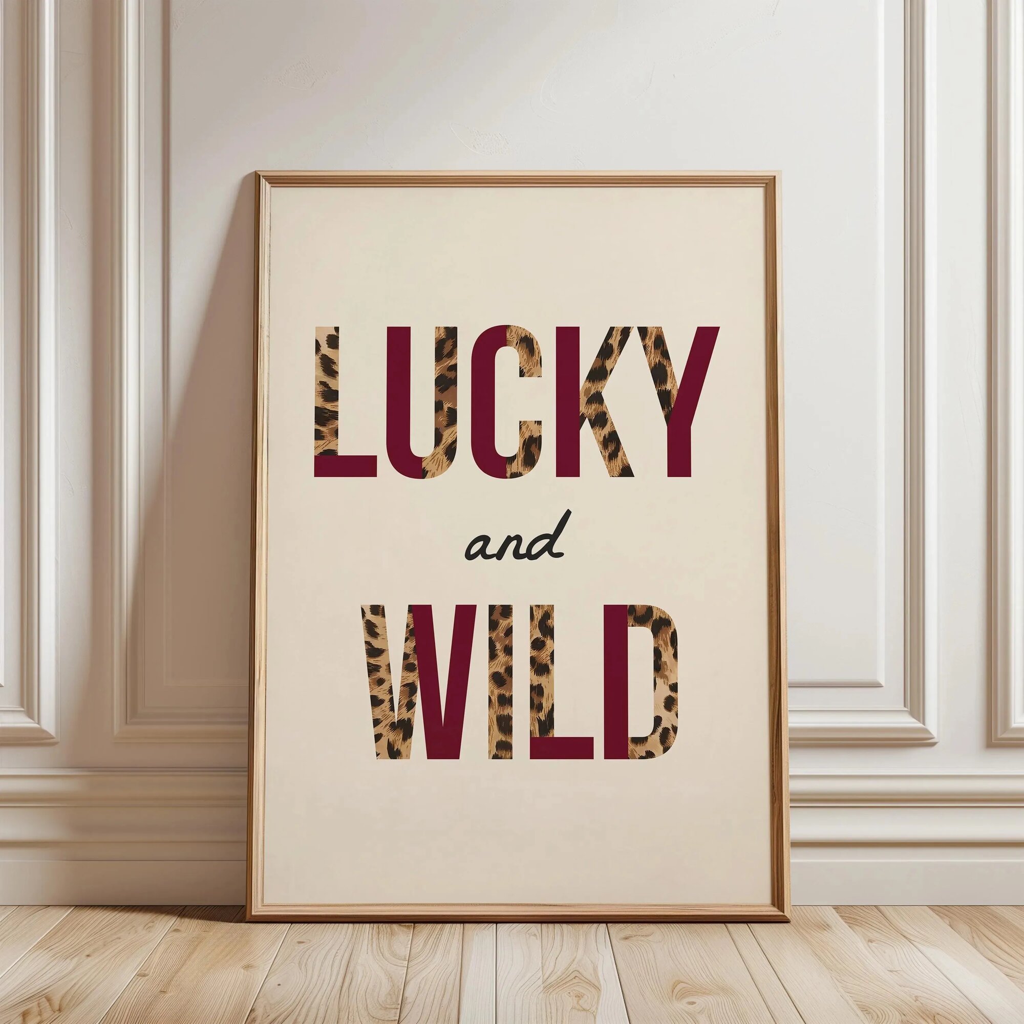 Печать на холсте "Lucky and Wild" 50x70cm No Frame, WO2117-13