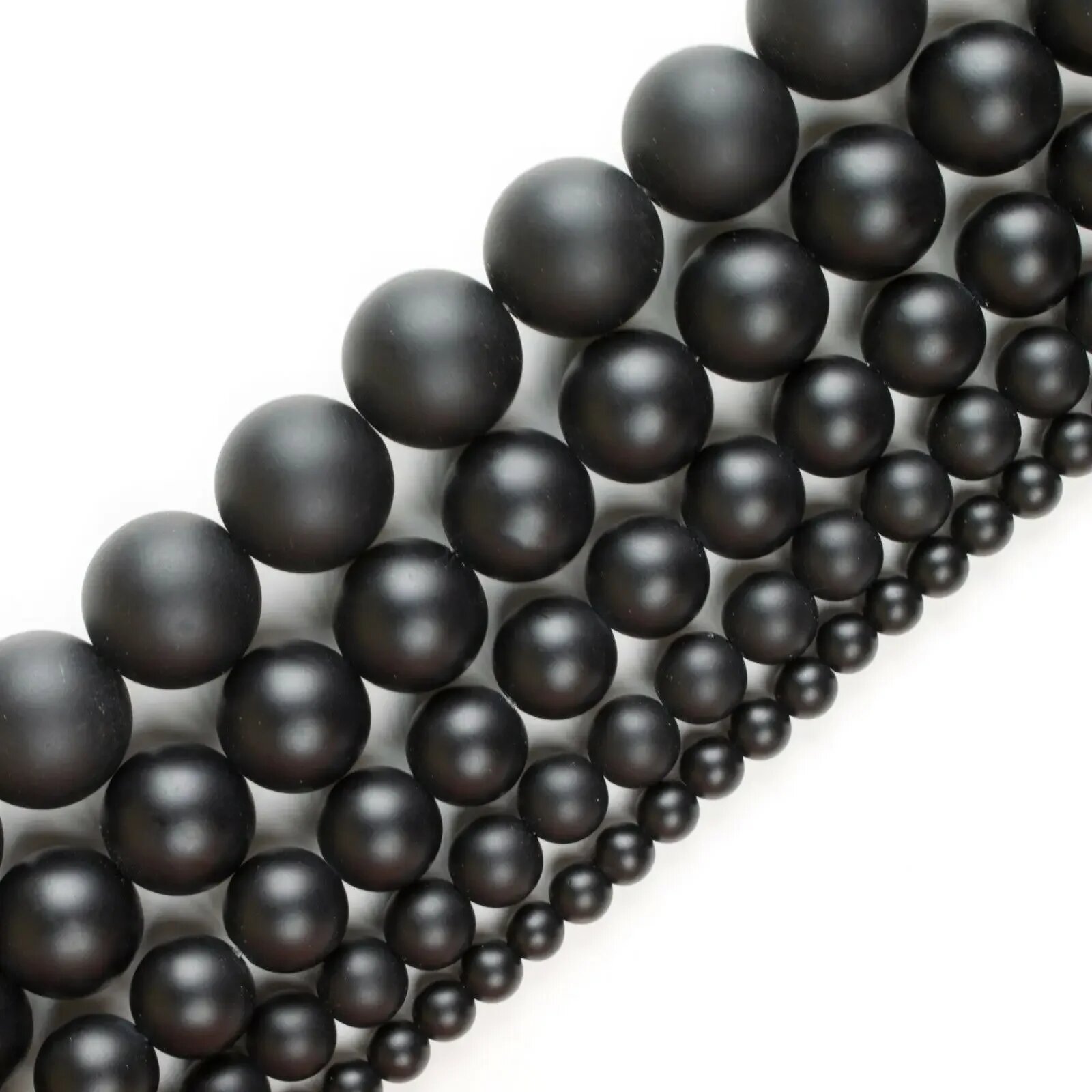 Бусины ZHEPIN черные оникс 4-14 мм 10mm, Matte Onyx