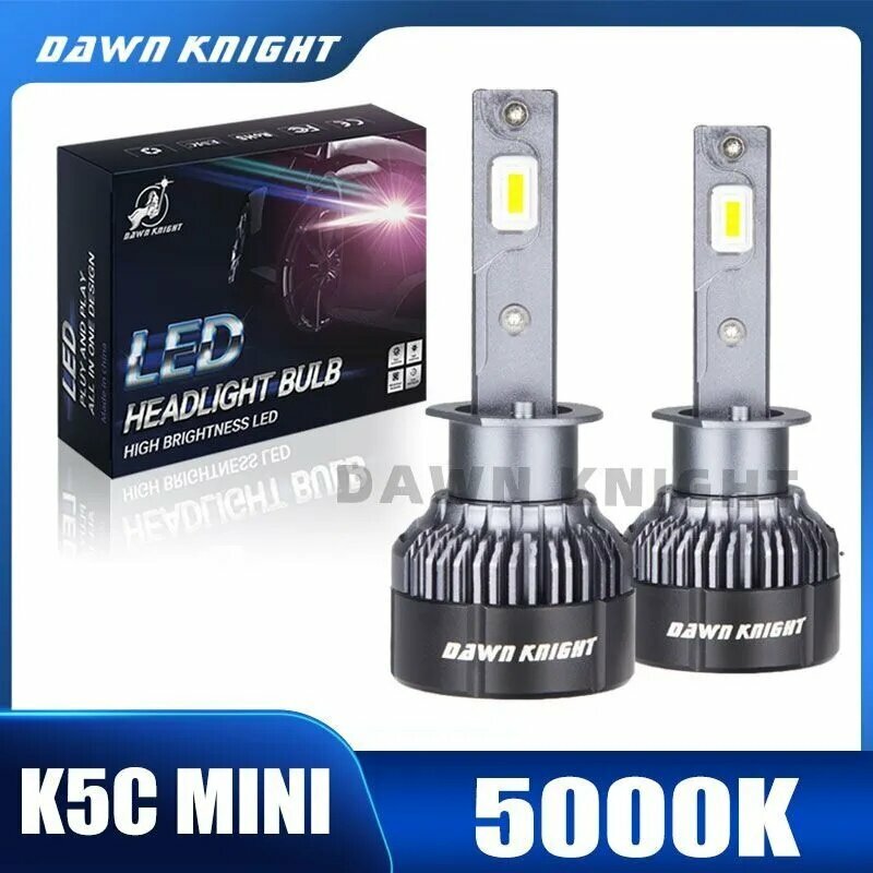 DawnKnight Лампа автомобильная H1, 2 шт. арт. K5MI-50K-H1