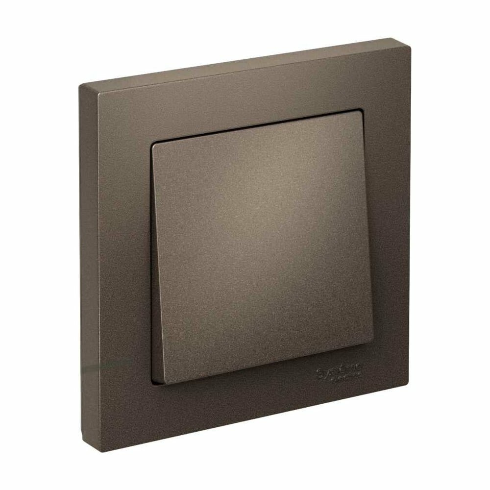 1-клавишный выключатель Systeme Electric ATLASDESIGN, сх.1, 10АХ, в сборе, быстрозажимные клеммы, мокко ATN000612S