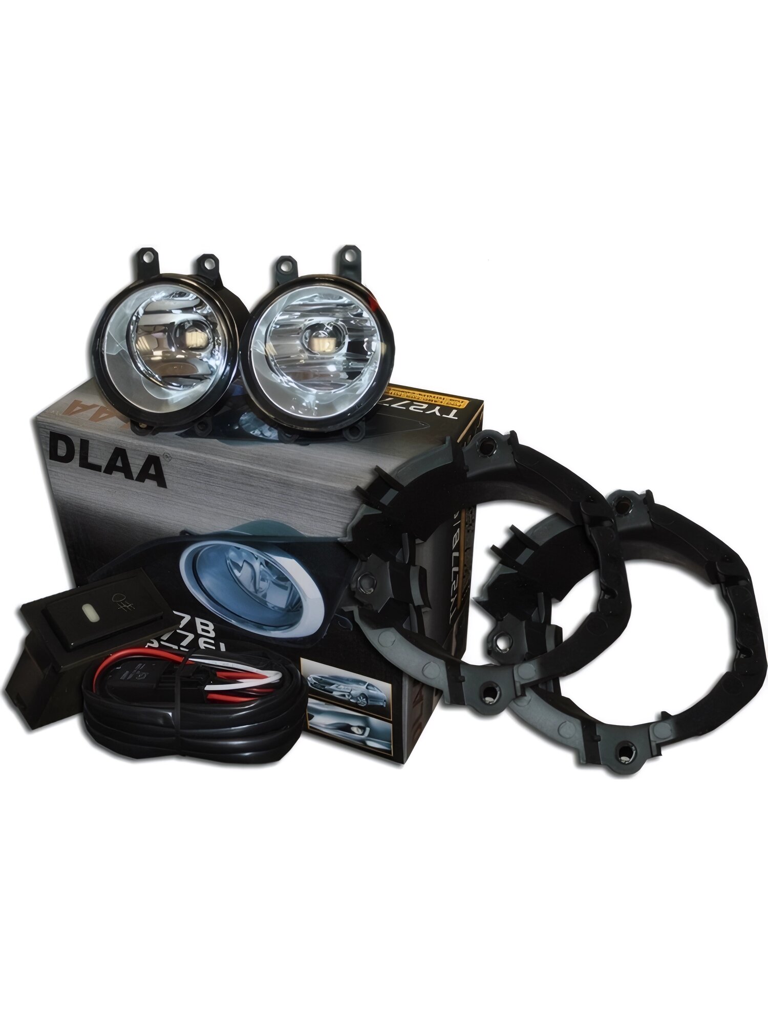 Противотуманные фары галогенные DLAA TY-197 RAV-4 2006-08 + провод, кнопка (комплект)