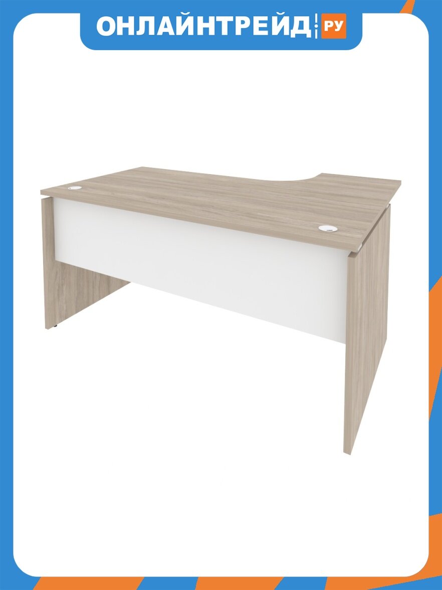 Стол эргономичный Riva CHAIR левый O. SA-4 (L) Дуб аттик/Белый бриллиант 1580*1180*750 Onix