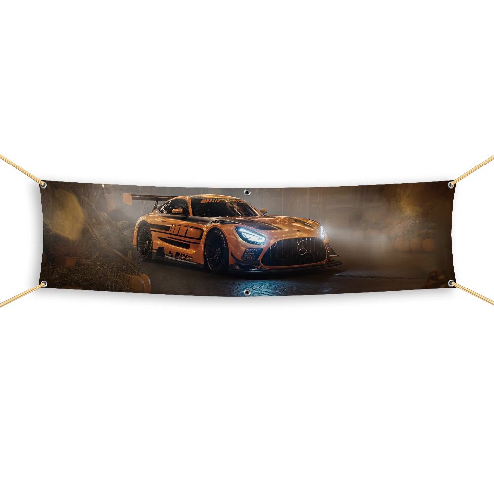 Флаг-баннер JDM гоночные автомобили 60x240 см 90 x 360cm, 6 Holes
