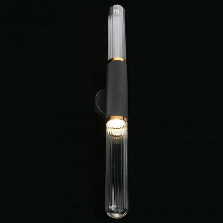 Бра Aployt Bryn1a APL.307.01.02 цвет плафона подвески Прозрачный, цвет арматуры Бронза, Черный — фото 1