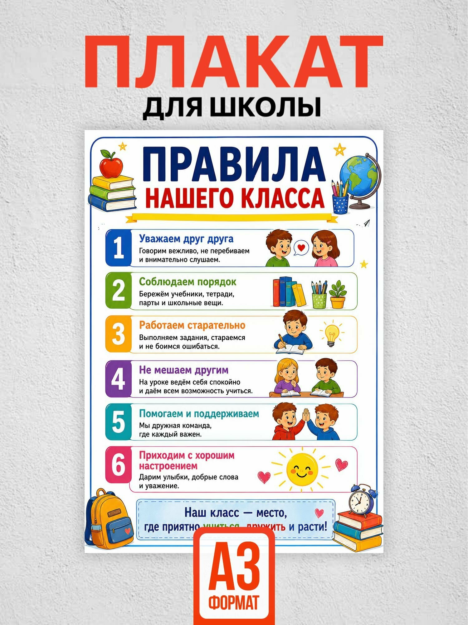 Правила класса плакат