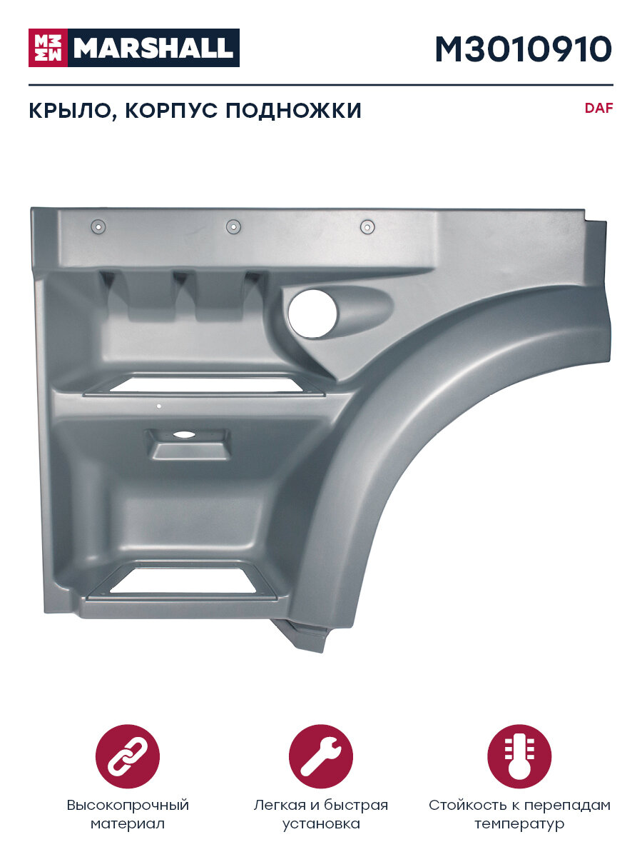 Крыло, корпус подножки XF105 светло-серый пластик SMC лев DAF о. н.1656923 (M3010910)