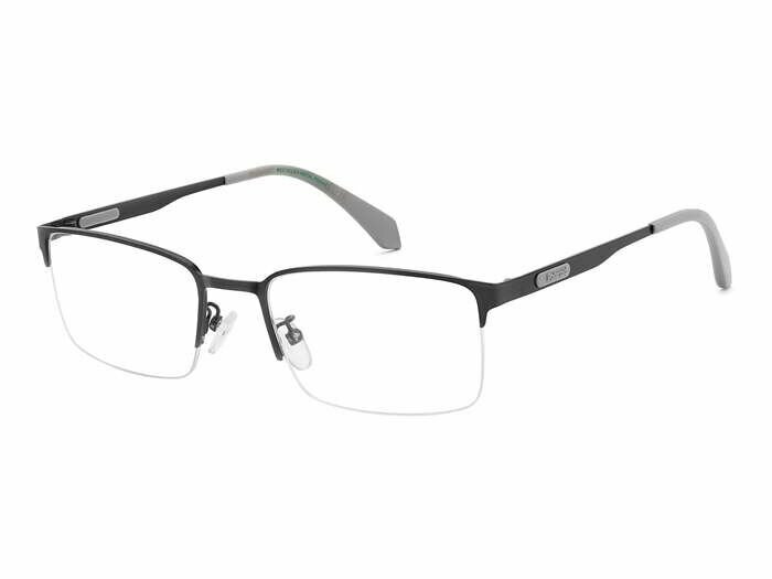 Оправа Polaroid PLD D619/G 003, тип оправы полуободковая, материал оправы металл, пол мужские, форма оправы прямоугольная