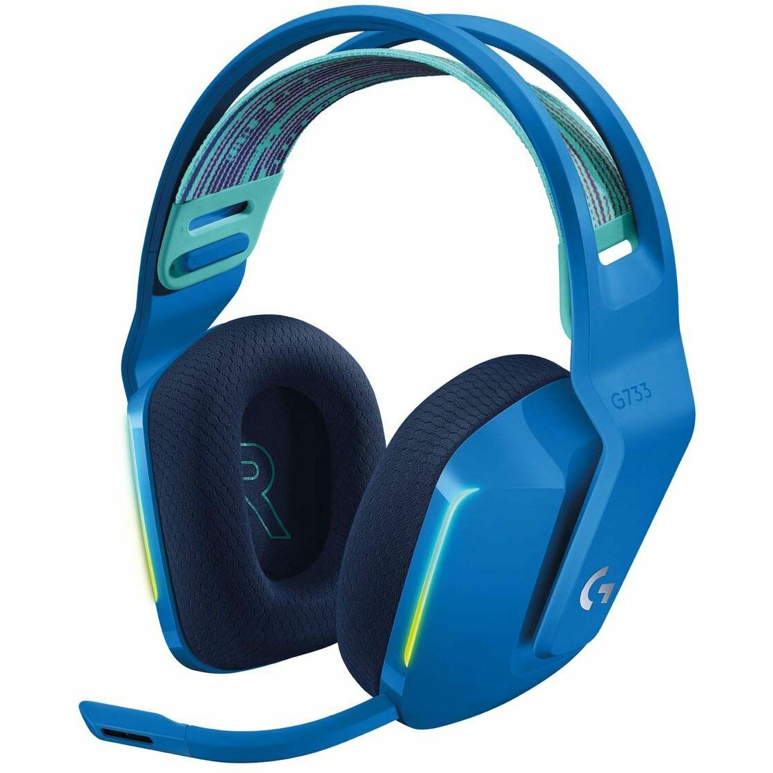 Гарнитура Logitech G733 синий, беспроводная, 2.4 ГГц, до 29 ч, LIGHTSYNC RGB