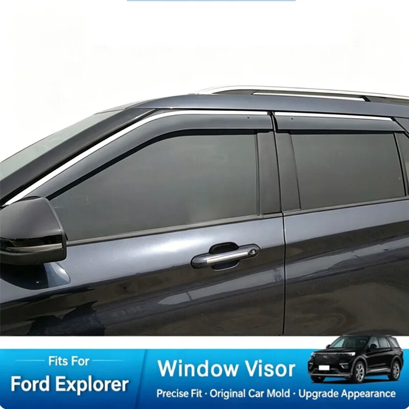 Комплект дефлекторов окон (ветровиков) для Ford Explorer 2020-2021 и Explorer 2011-2019 2020-2021