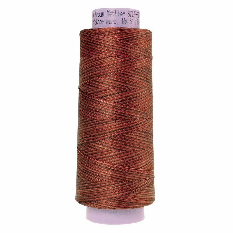 Нить для машинного квилтинга METTLER "Silk Finish", Multi Cotton 50, 1372 м, цвет 9852, Chocolatte