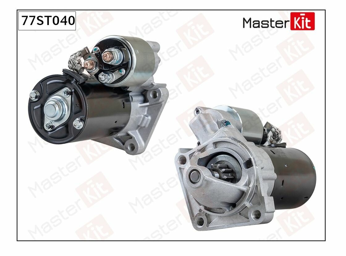 Стартер FORD FIESTA 2001 - 2008, FORD Ka 1998 - 2006 1.1кВт, MasterKit 77ST040