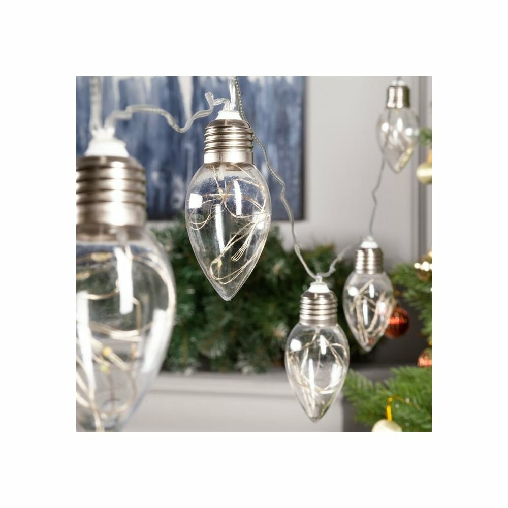 Нить Luazon ROSA 3 м, с насадками Лампочки капля 8 см, IP20, Н. С. LED-80-12V, 8 режимов, мульти 6929849 — фото 1