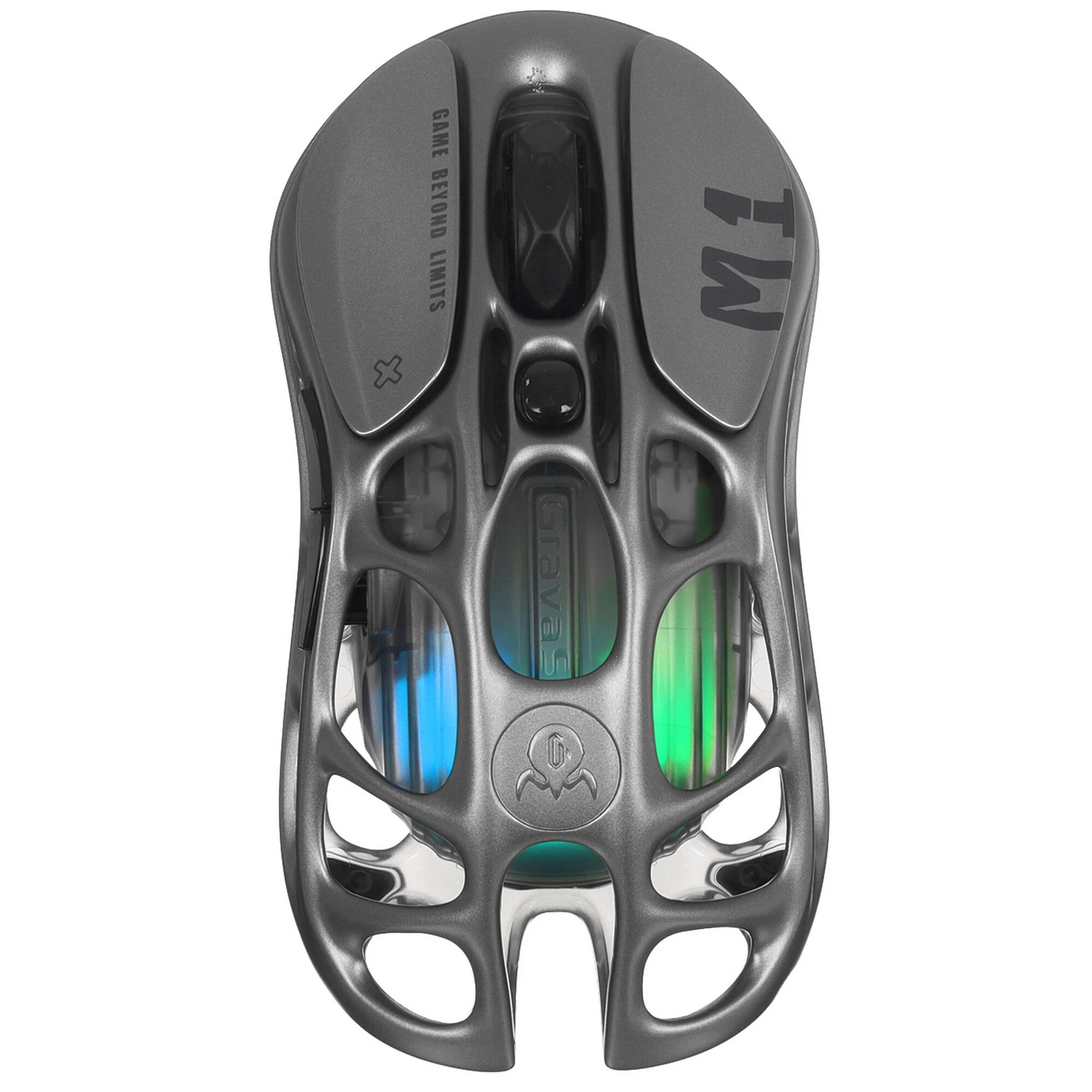 Мышь компьютерная беспроводная/проводная GravaStar M1 PRO [GRAVASTAR M1 PRO_GRY_CN], серый