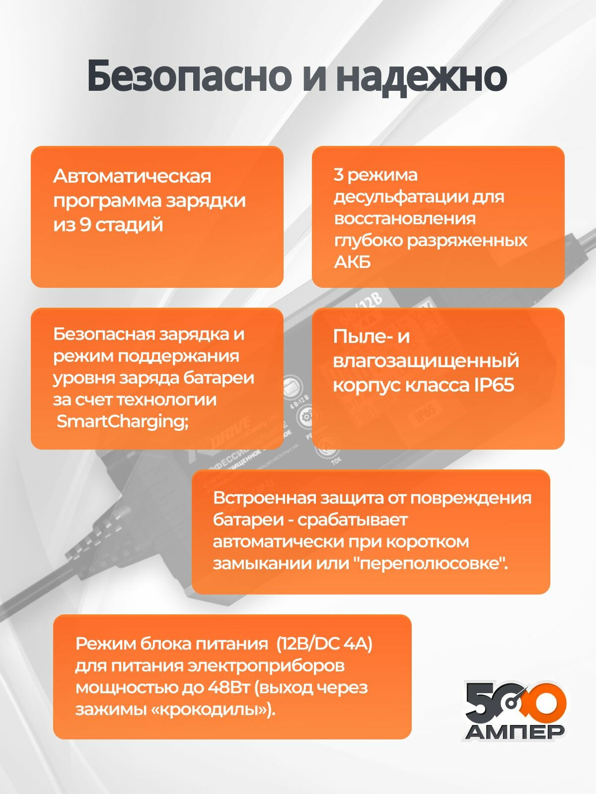 Зарядное устройство RDRIVЕ StartEasy PRO C4P-Li — фото 1