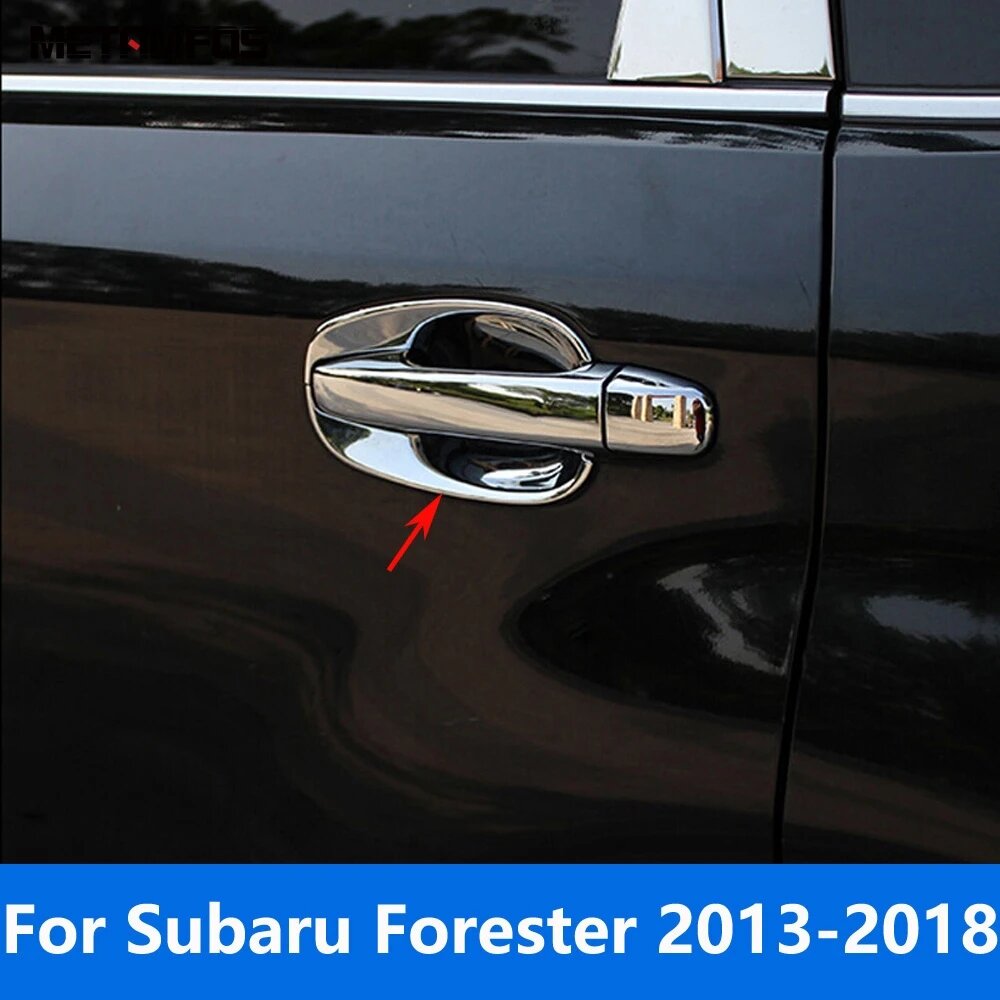 Для Subaru Forester 2013-2016 2017 2018, хромированная боковая дверная ручка, чаша, накладка, защитная крышка, внешние аксессуары, Стайлинг автомобиля