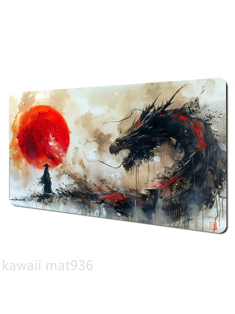 Размер 40x90xxl, настольный ковер серии Japanese Samurai, коврик для ноутбука, печать рисунков высокой четкости, игровой коврик для клавиатуры и мыши