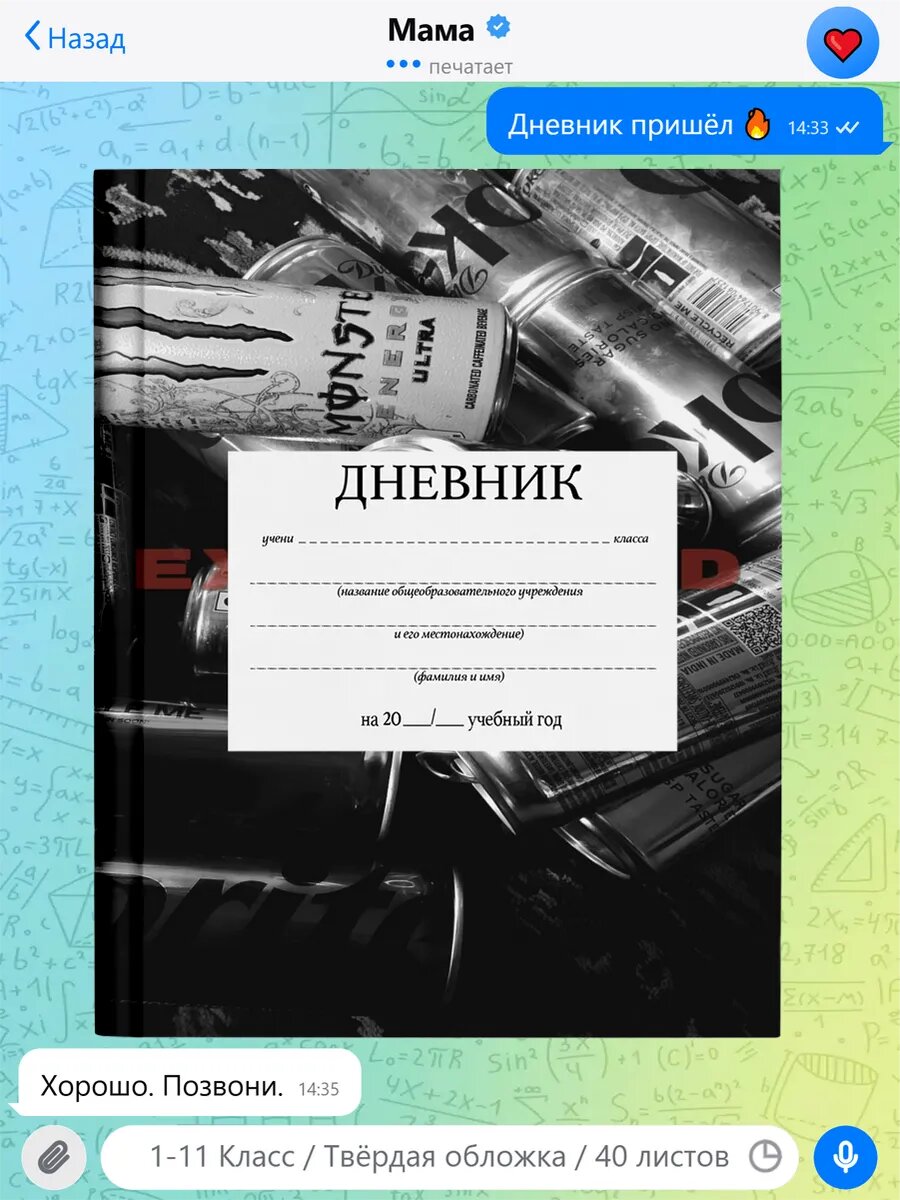 Школьный дневник с принтом y2k pinterest