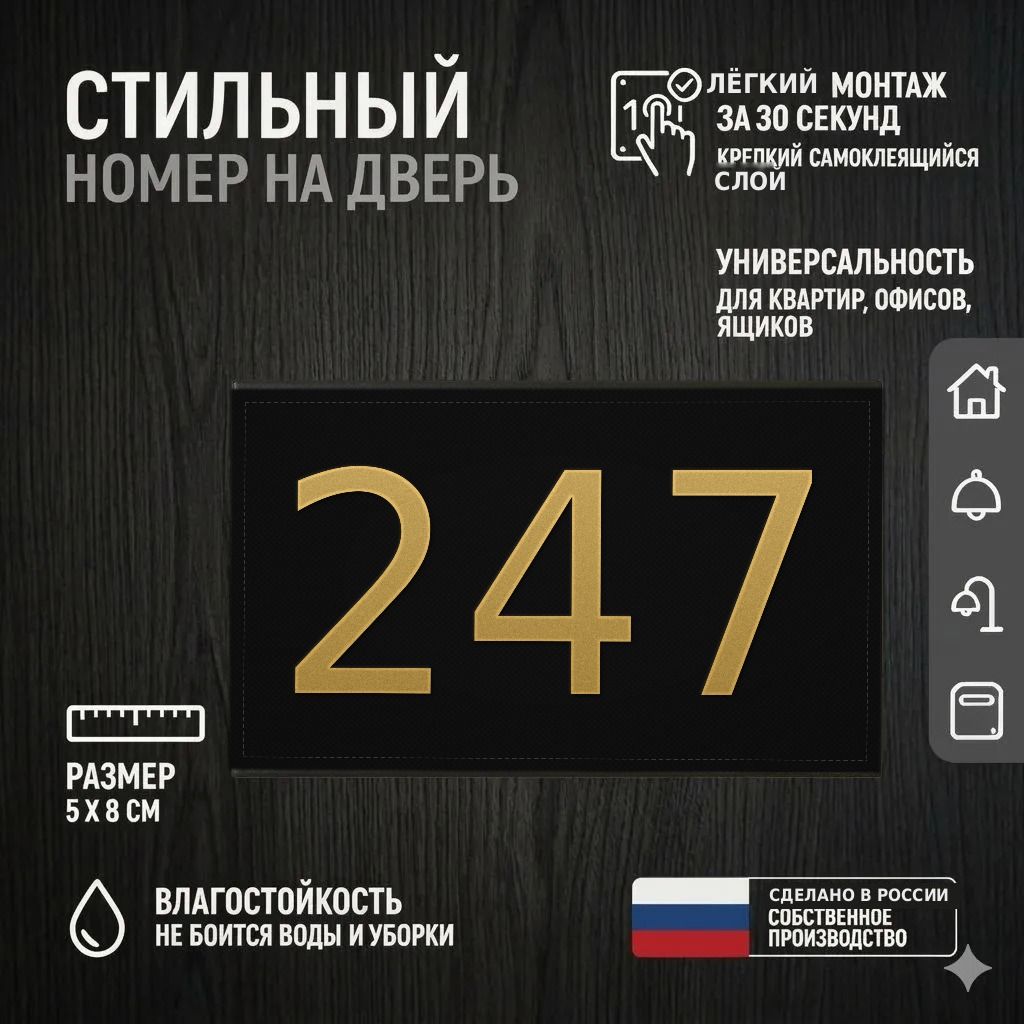 Цифра для двери или ящика 247