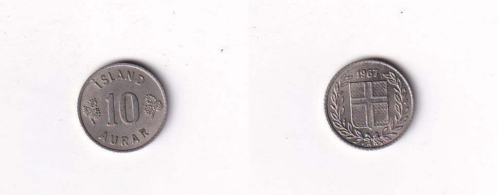 Исландия 10 эйре 1967 год