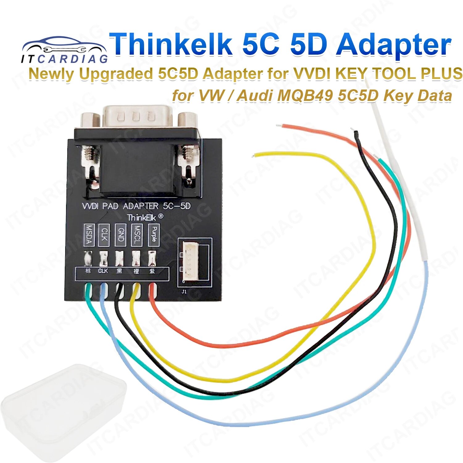 Адаптер Thinkelk 5C 5D для VVDI Key Tool Plus: добавление ключей 5C5D для VW и Audi MQB49, данные о ключах 5C5D