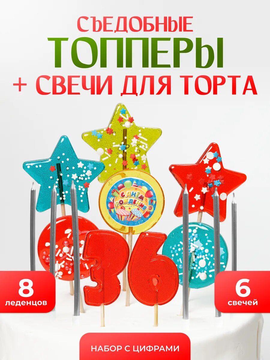 Топпер на торт 36 лет