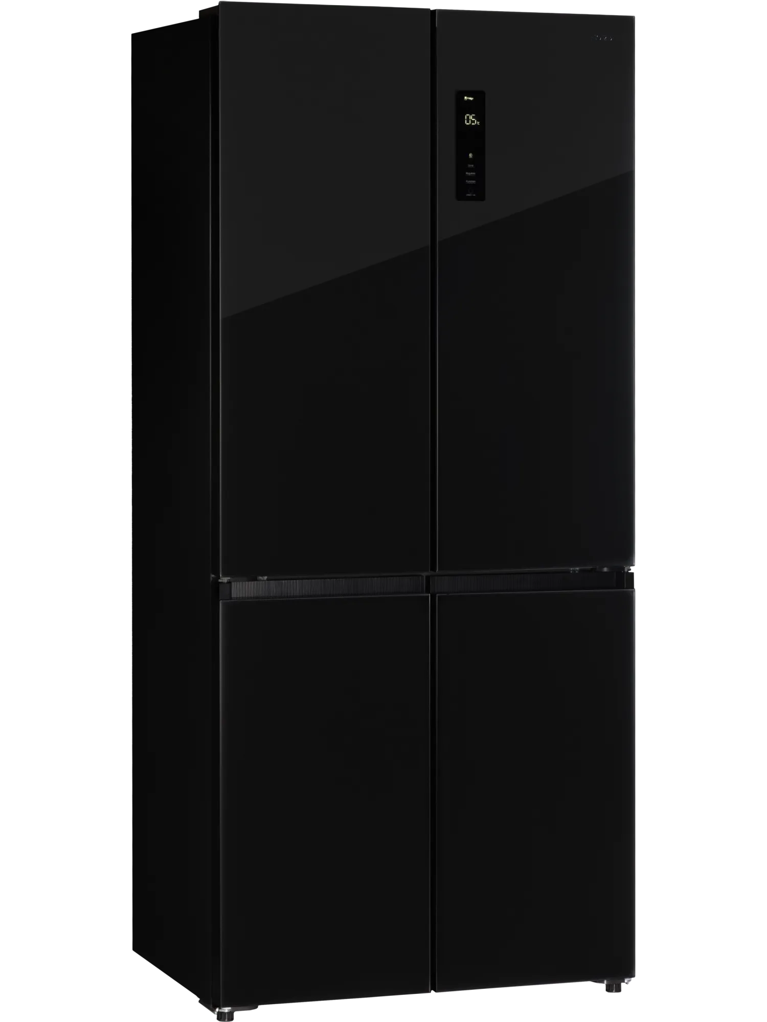 Холодильник NORD i-RFQ 510 GB, черное стекло, общий объем 466 л