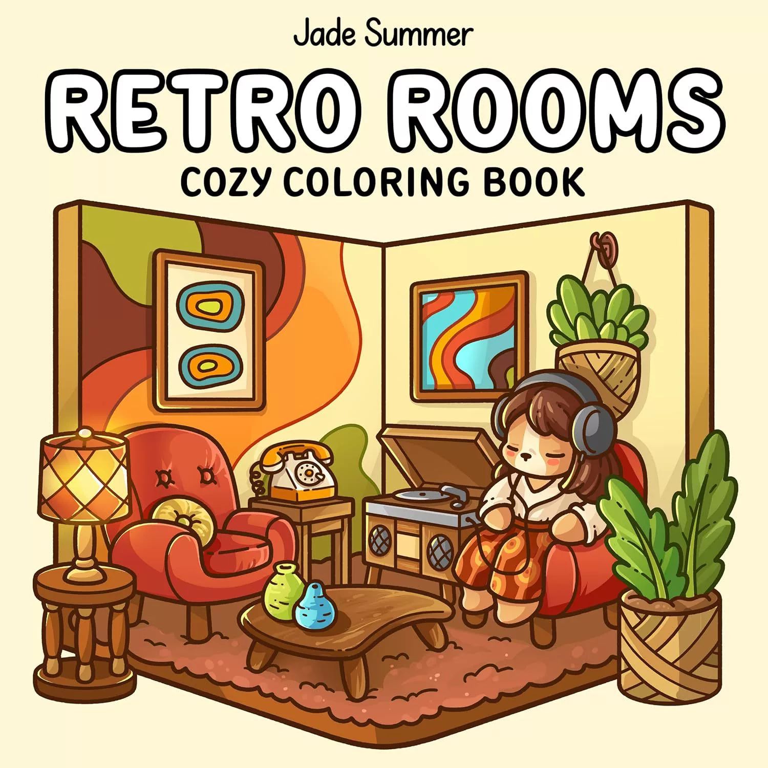 Раскраска антистресс для взрослых и подростков Coco Wyo -RETRO ROOMS 174