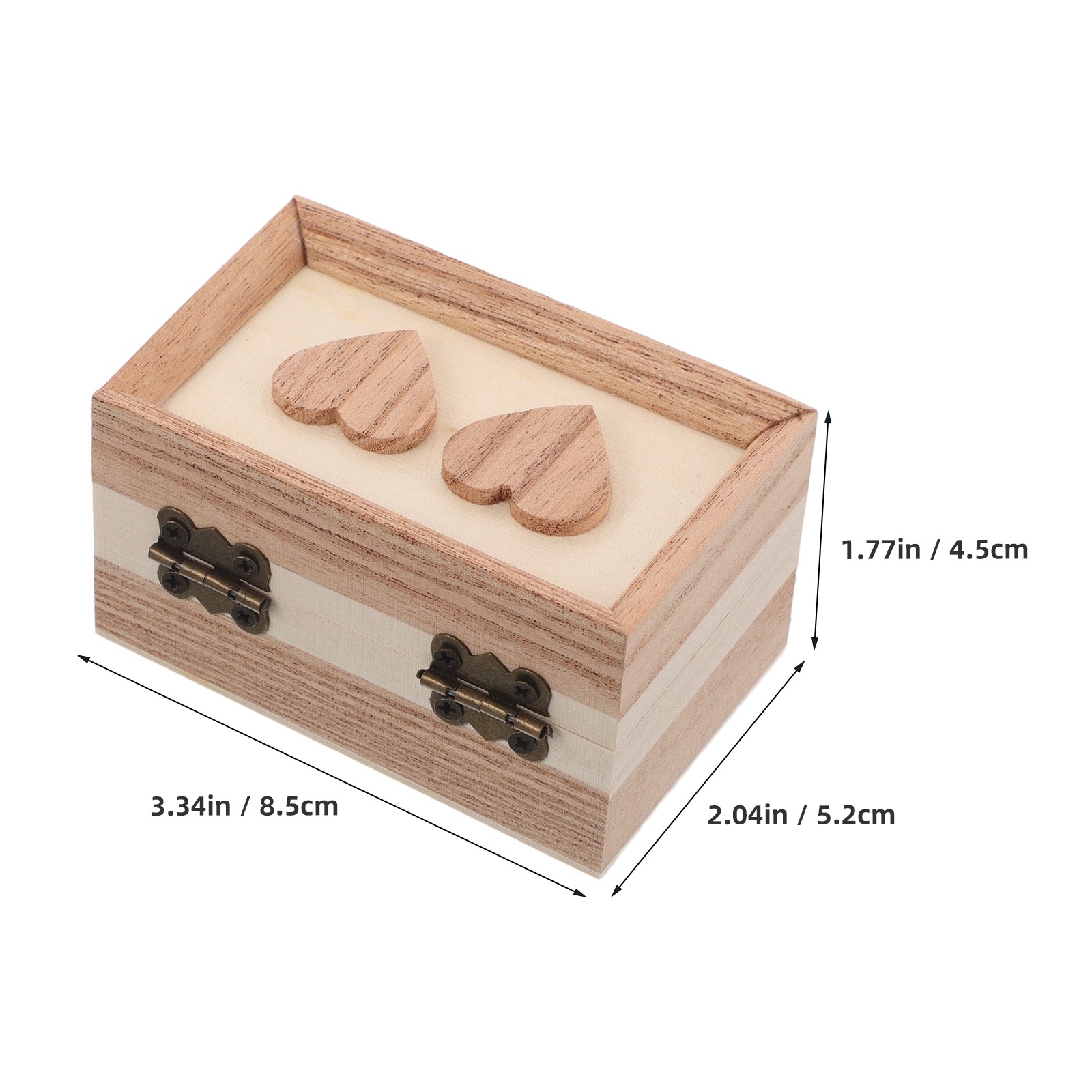 Коробка Из Дерева, Элегантный Дизайн, Для Хранения Вещей, 8.50X5.20X4.50 См, 1 Шт