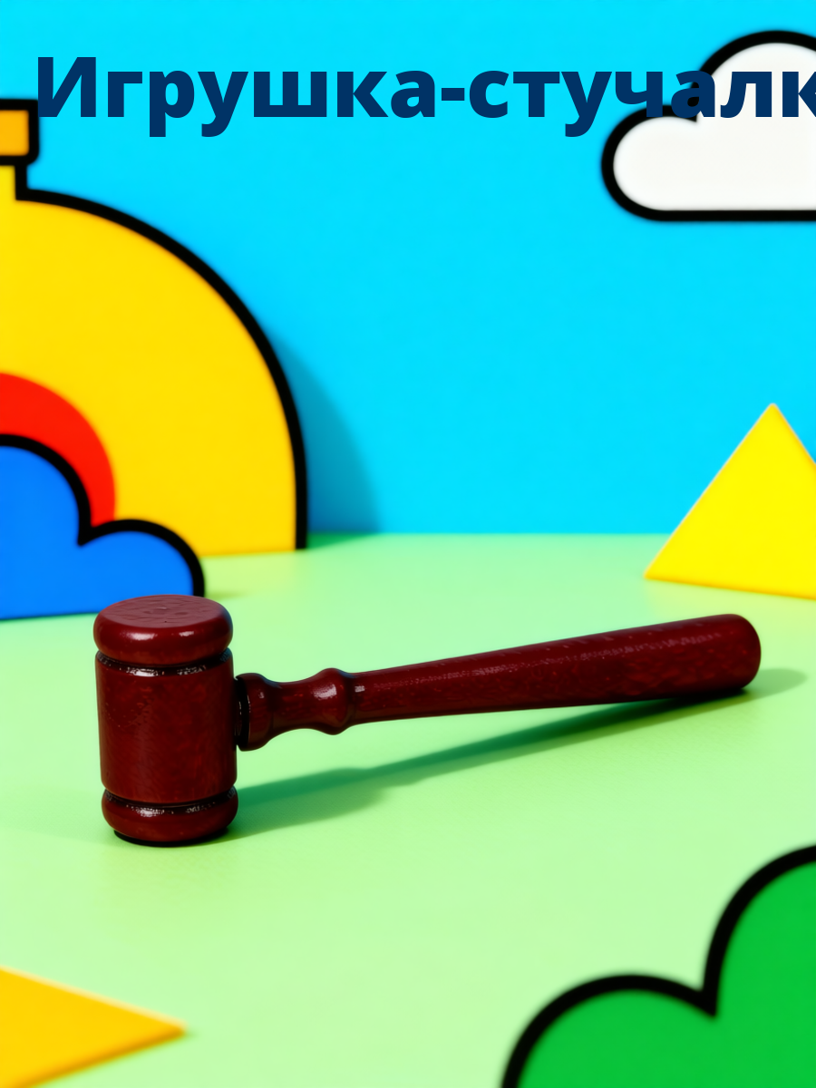 3 Штуки Мини Деревянный Молоток Судьи Игрушка Для Детей Красный Цвет