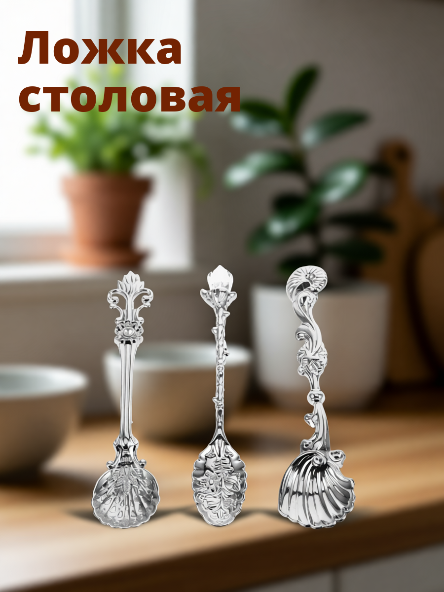 Набор Изысканных Кофейных Ложек Европейского Стиля 11.00X2.50X1.00Cm