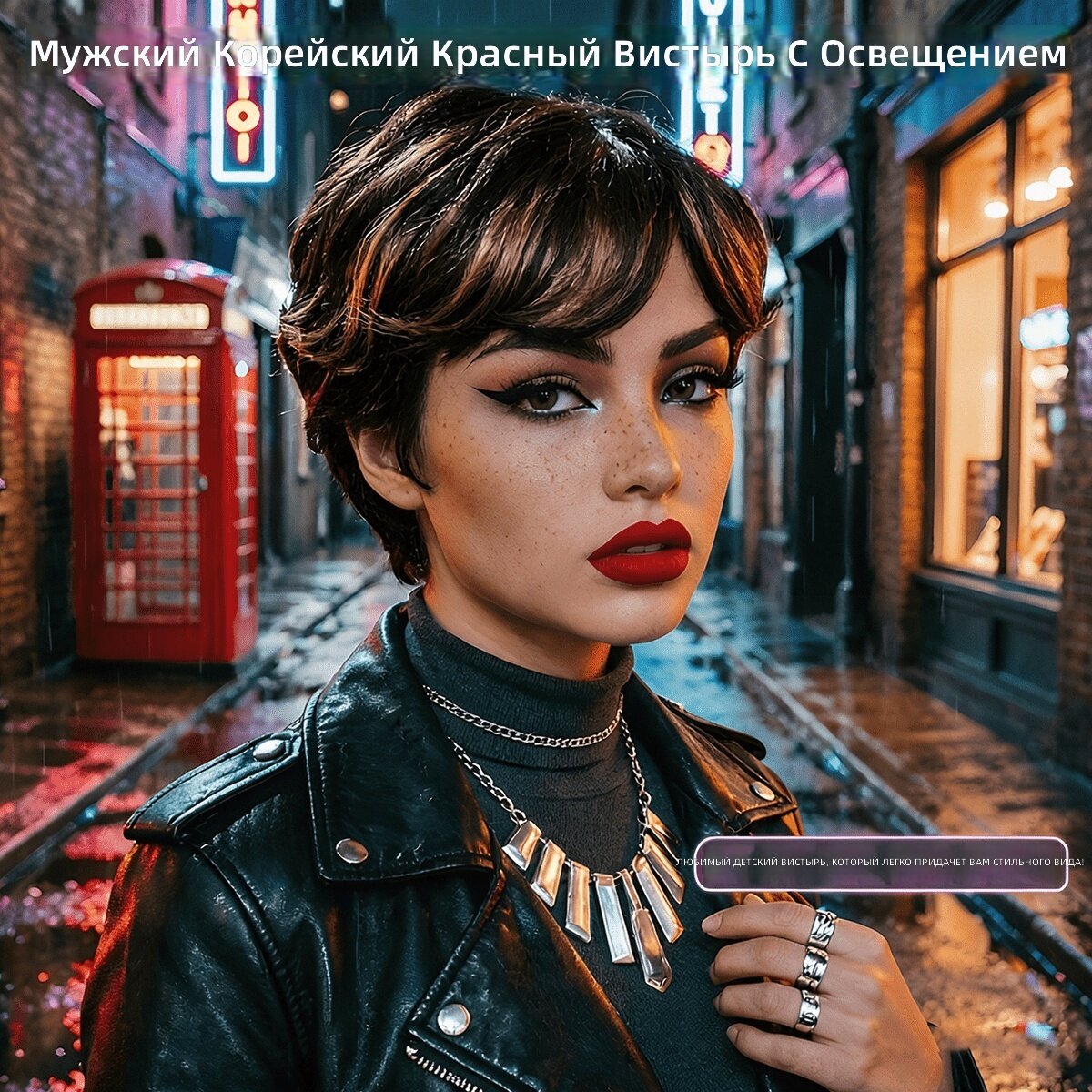 Короткий парик на всю голову термостойкий для окрашивания и завивки коричневый с золотистыми прядями длина 20 см