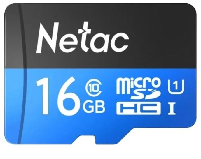 Карта памяти MicroSD 16GB Netac P500 Standard U1/Class 10 (90 Mb/s) (NT02P500STN-016G-R)