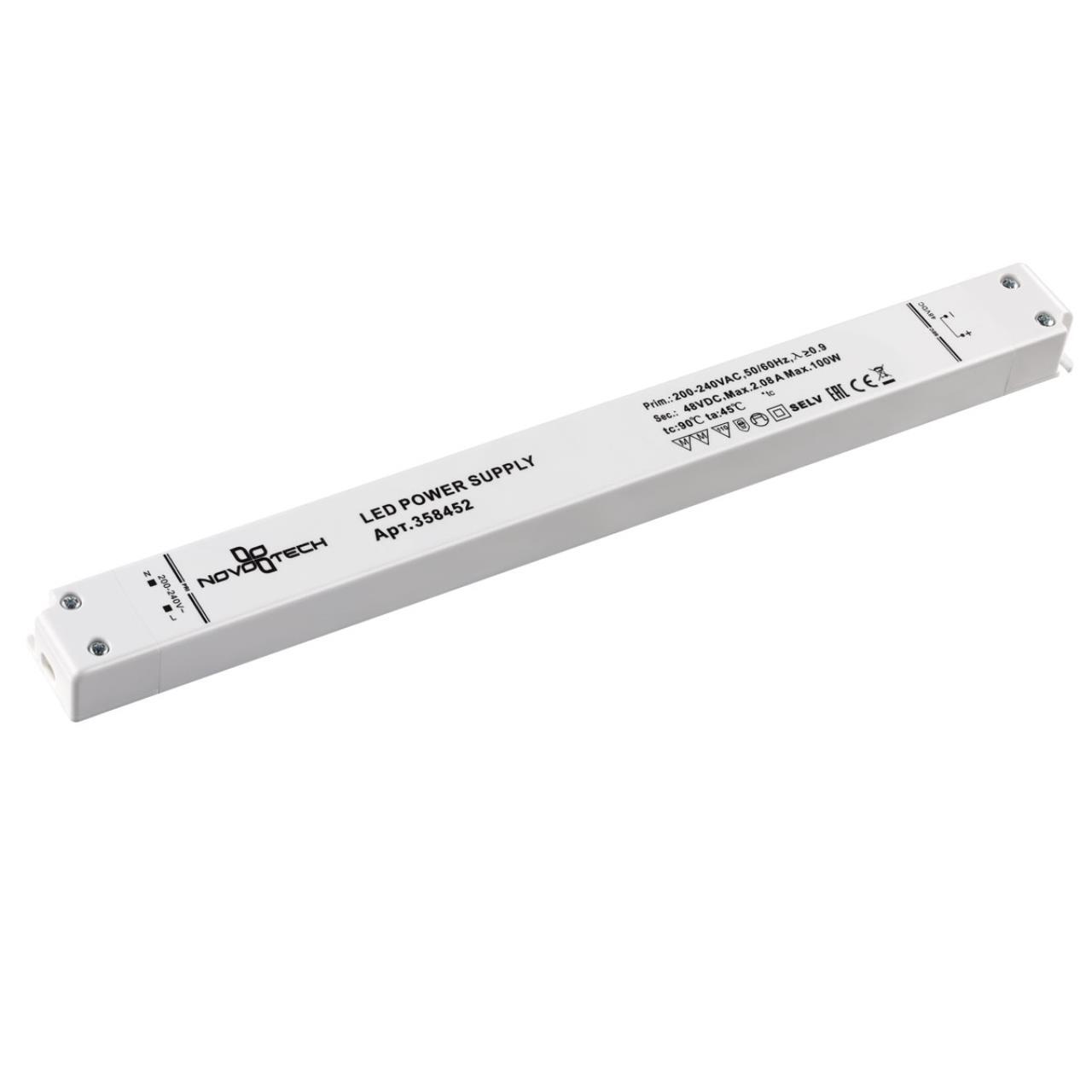Драйвер NOVOTECH 358452 100W 48V IP20 белый