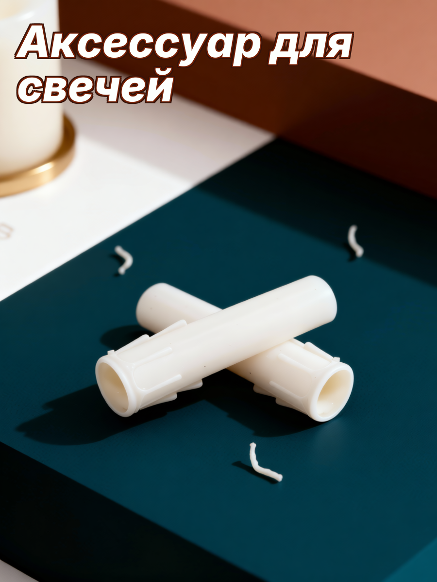 Набор пластиковых светло-бежевых свечных колпаков из пвх для потолочных светильников, 12 шт