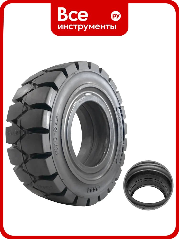 Шина цельнолитая с буртом CHAOYANG 16х6-8 fast fit (CL403) 16х6-8(CL403S)FF