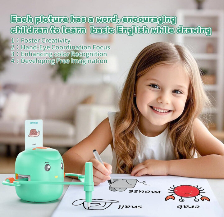 Детская умная автоматическая рисующая робот игрушка preschool рисование письмо робот образовательная игрушка для