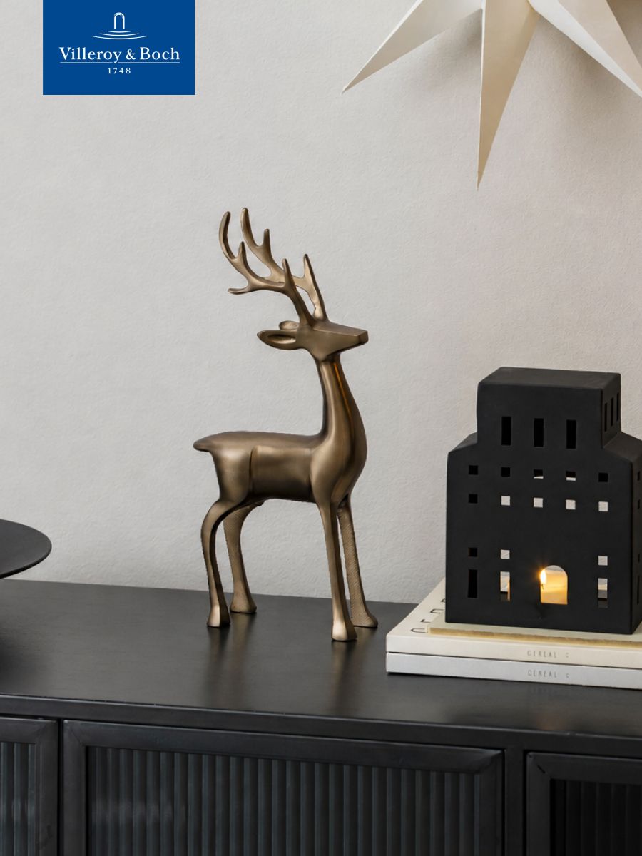 Декоративная фигурка золотая "Олень" 36 см, Christmas Chic, Villeroy & Boch, Алюминий
