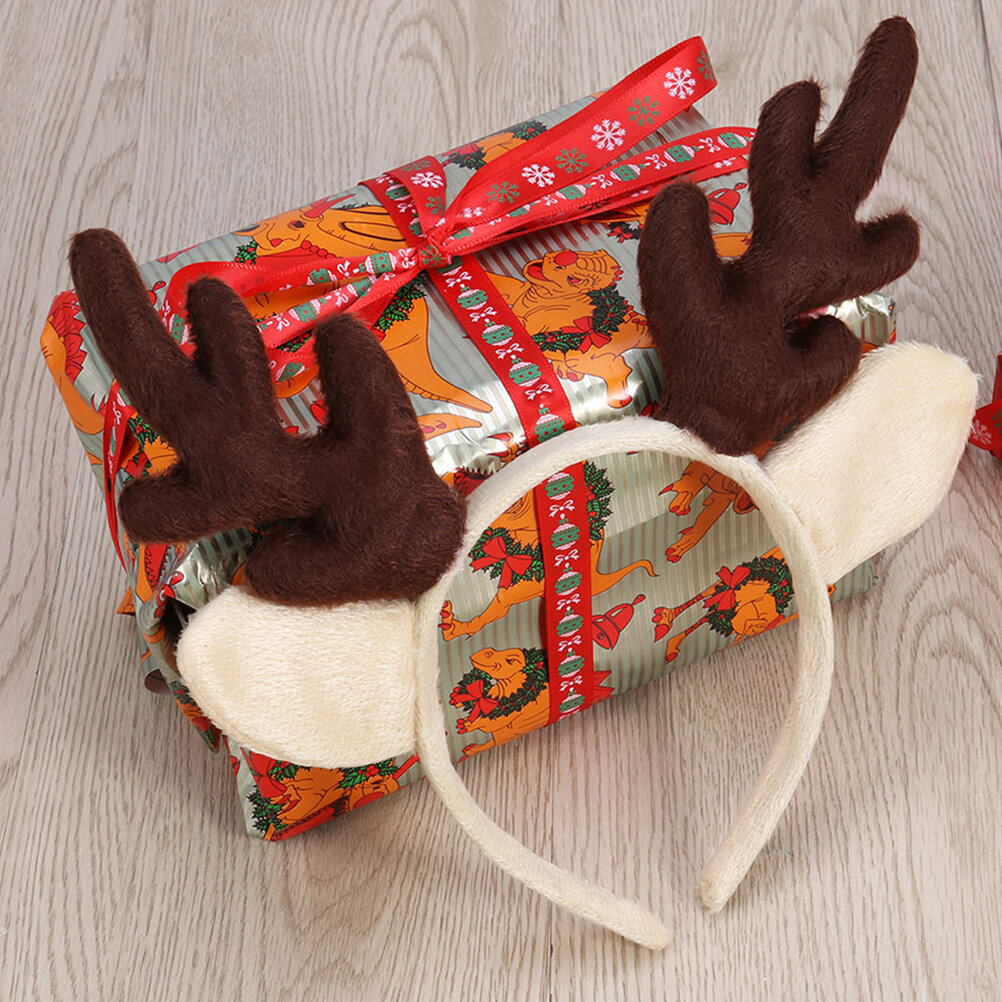3 Пcs ГоловнOй УкрAсH Reindeer Antlers Headband С ИздEлиямИ Oт ФaбpикИ И Xлoпкa, PазM 25.00X21.00X2.50CM