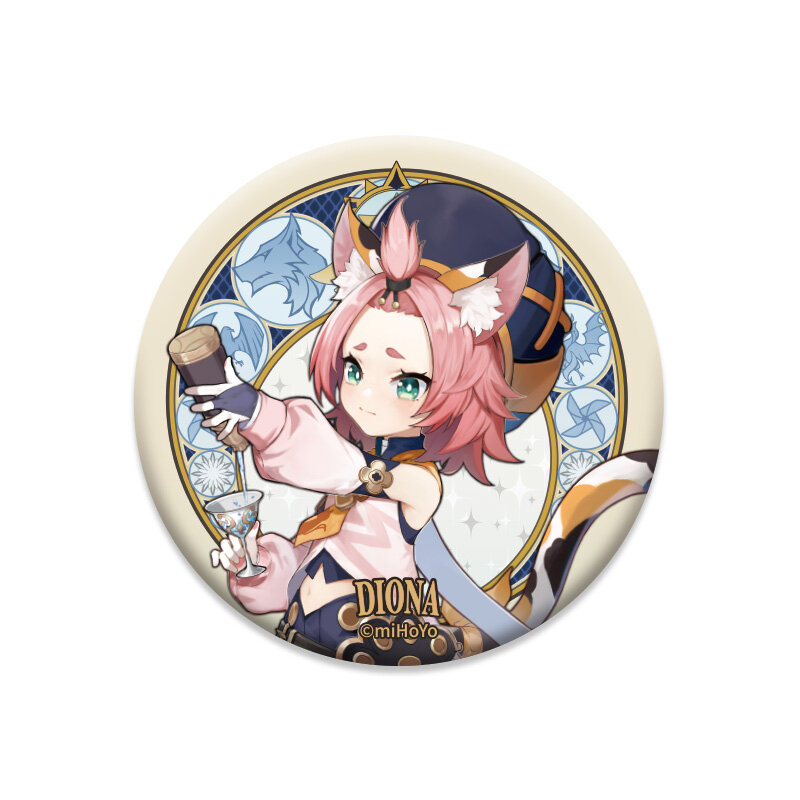 MiHOYO Venti, Barbara, Yae, Lisa, Qin, Mona, Rosaria, Kei, Diluc, Amber, Kaia, Abadon, Bennett, Fischl, Beige Khaki