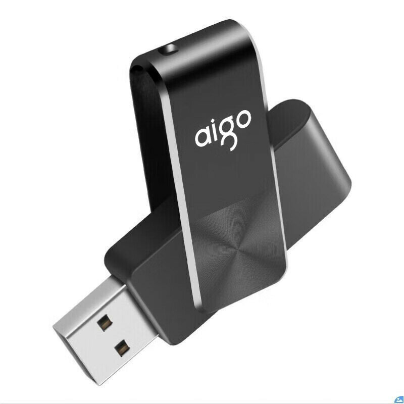 Флеш-накопитель Aigo U266 32 ГБ USB 2.0 поворотная USB флешка для бизнеса и офиса черный цвет