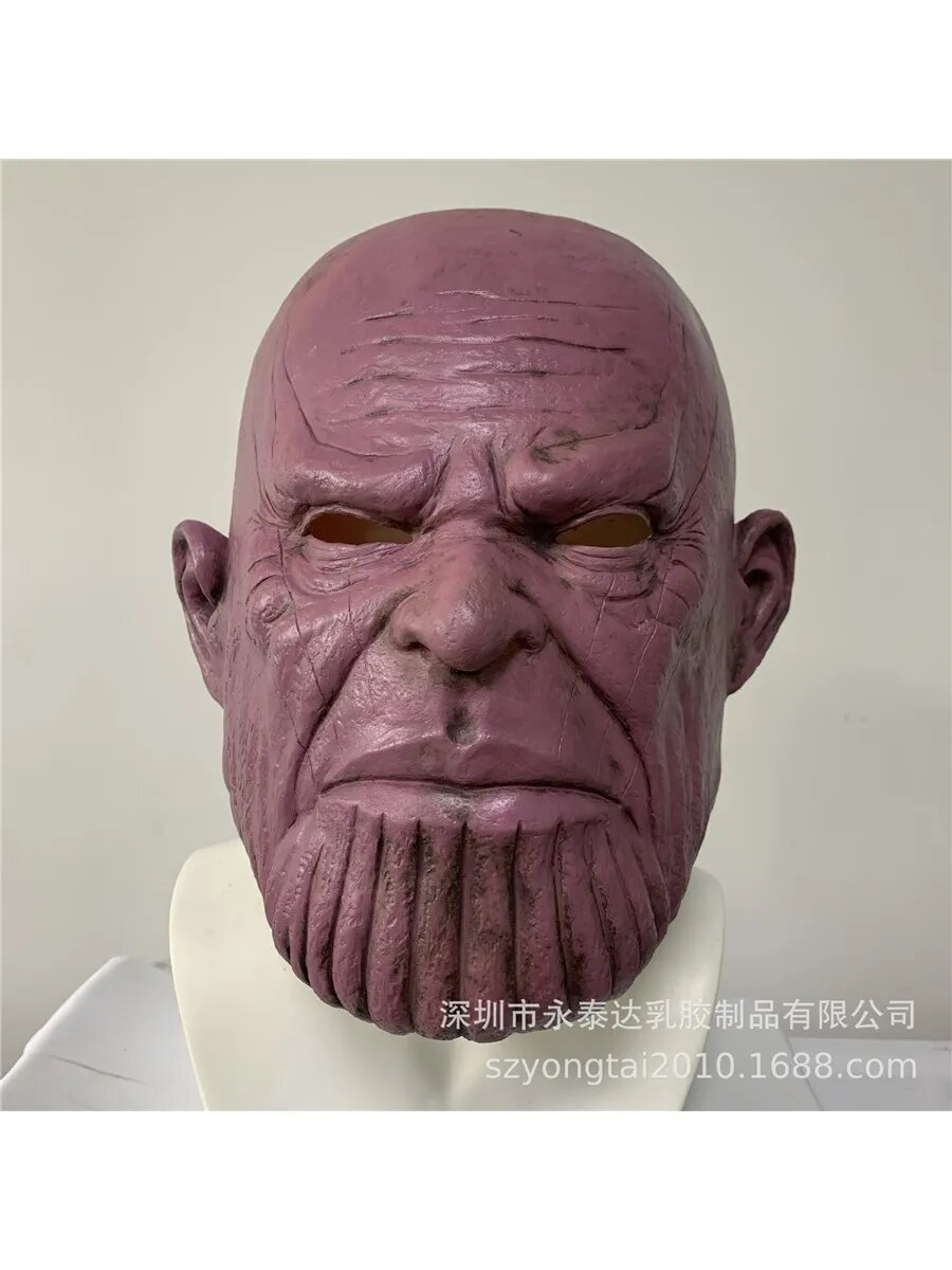 Маска Таноса латексная для косплея Marvel Хэллоуин