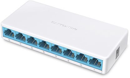 Коммутатор Mercusys MS108 8x100Mb, сетевой коммутатор для локальной сети, подключение устройств дома и в офисе